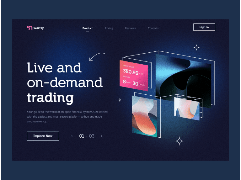 Figma Wartsy Website Design Template Freebies